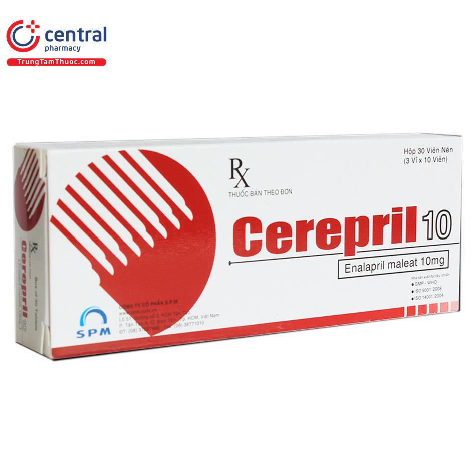 [CHÍNH HÃNG] Thuốc Cerepril 10 điều trị tăng huyết áp, suy tim