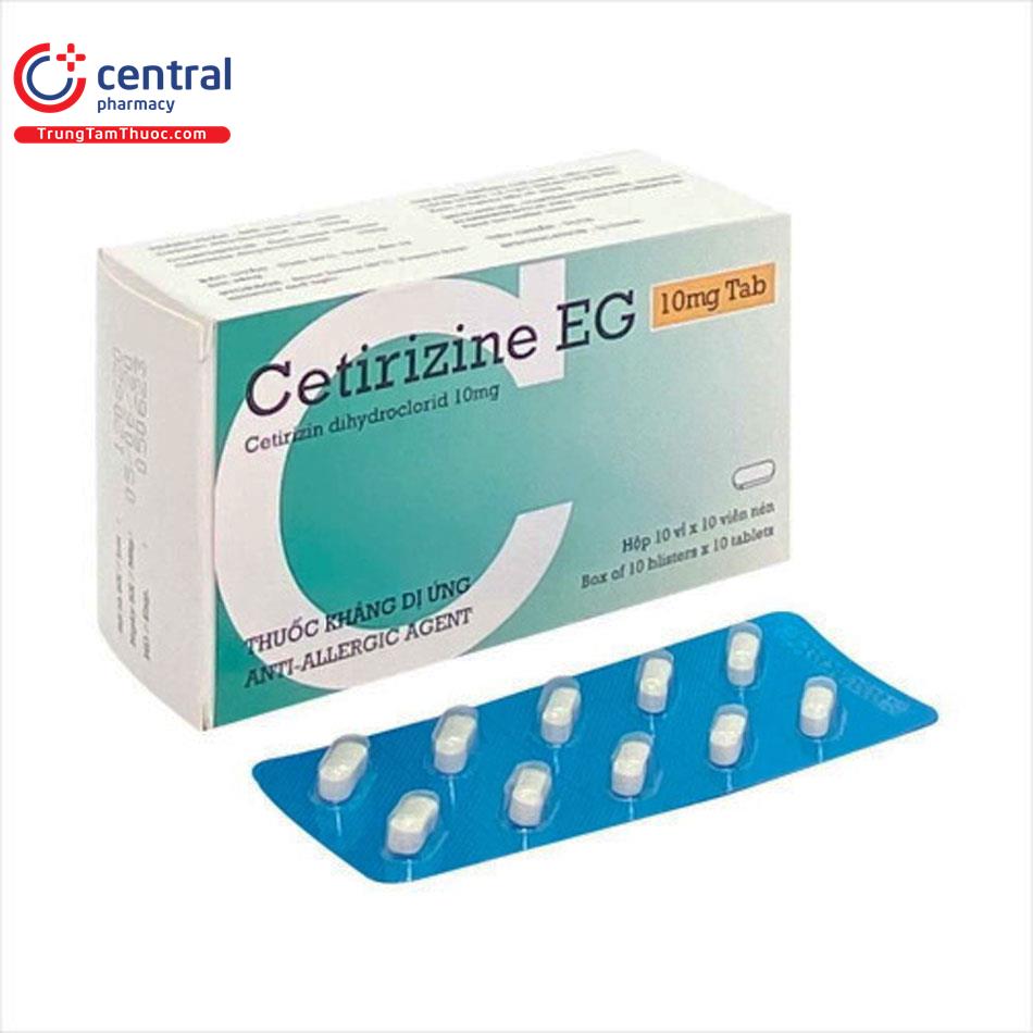 [CHÍNH HÃNG] Thuốc Cetirizine EG 10mg điều trị viêm mũi dị ứng
