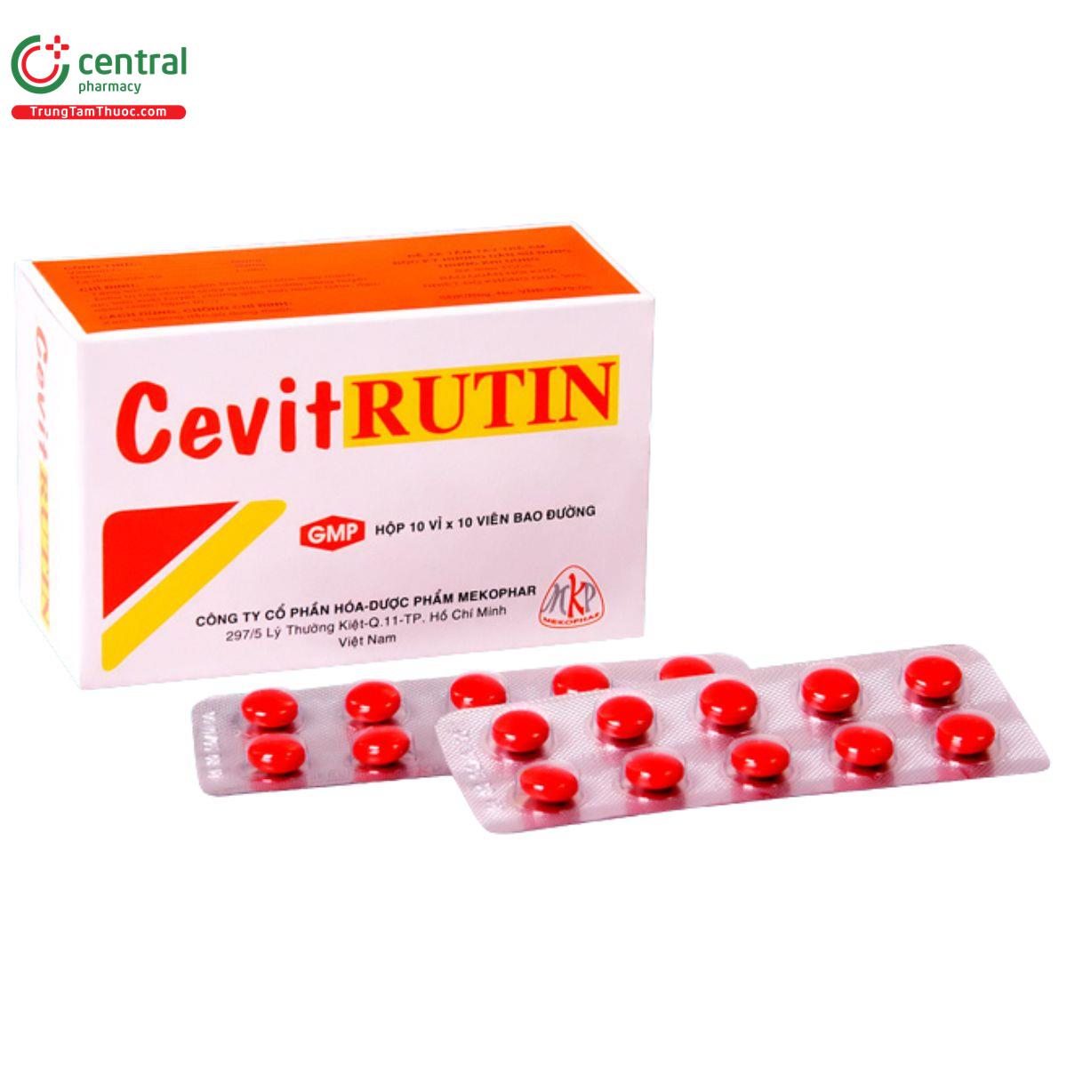 Thuốc Cevit Rutin Mekophar - Tăng sức bền và giảm tính thấm mao mạch