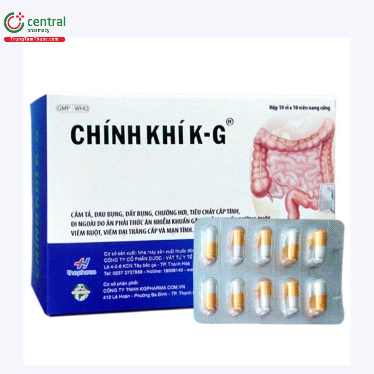 Thuốc Chính khí K-G - điều trị tiêu chảy cấp tính, viêm đại tràng