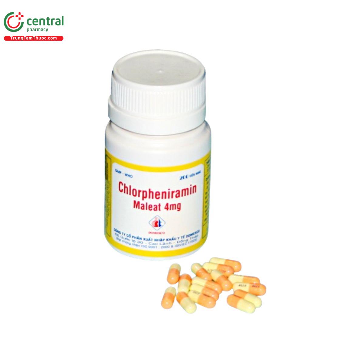 Thuốc Chlorpheniramin maleat 4mg Domesco điều trị viêm mũi dị ứng theo mùa