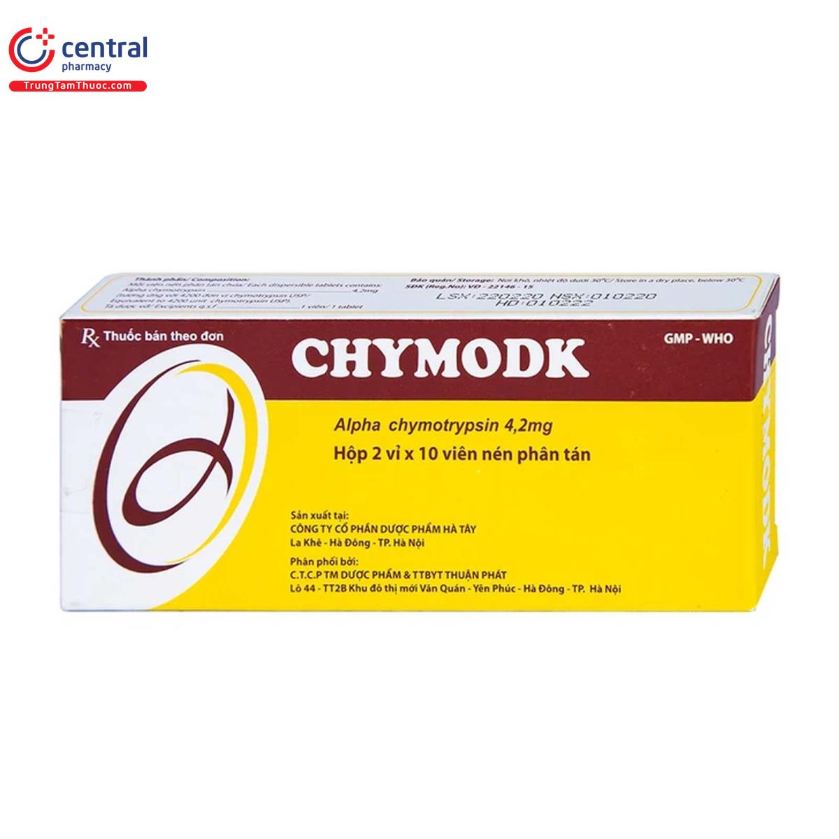 Thuốc Chymodk 4,2mg với tác dụng giảm phù nề mô mềm