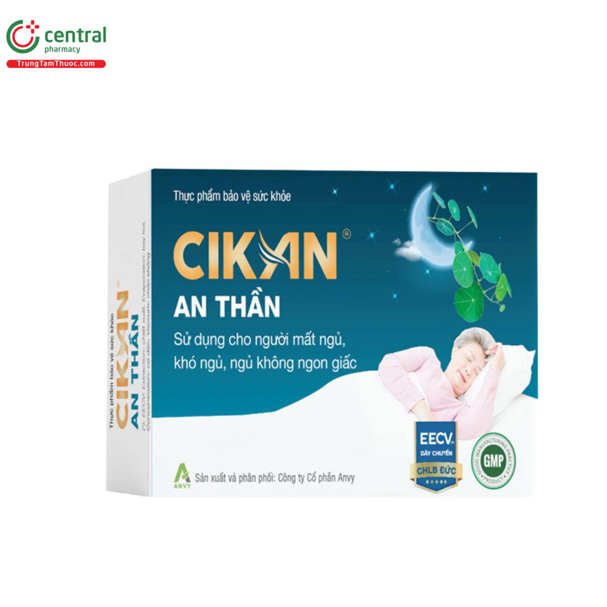 Thuốc Cikan An Thần giảm căng thẳng, lo âu, hỗ trợ ngủ ngon và sâu giấc