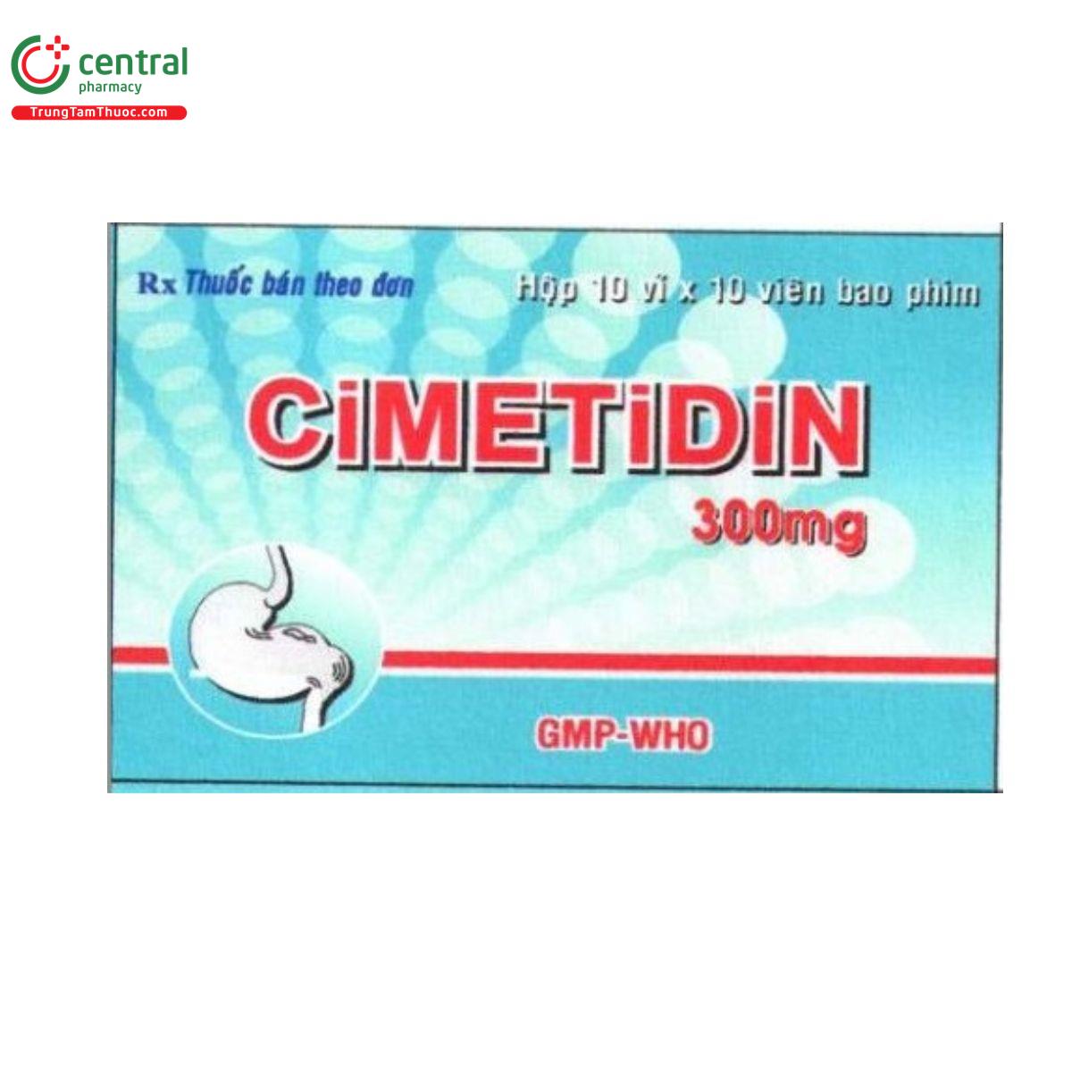 Thuốc Cimetidin 300mg NIC Pharma điều trị viêm loét dạ dày tá tràng