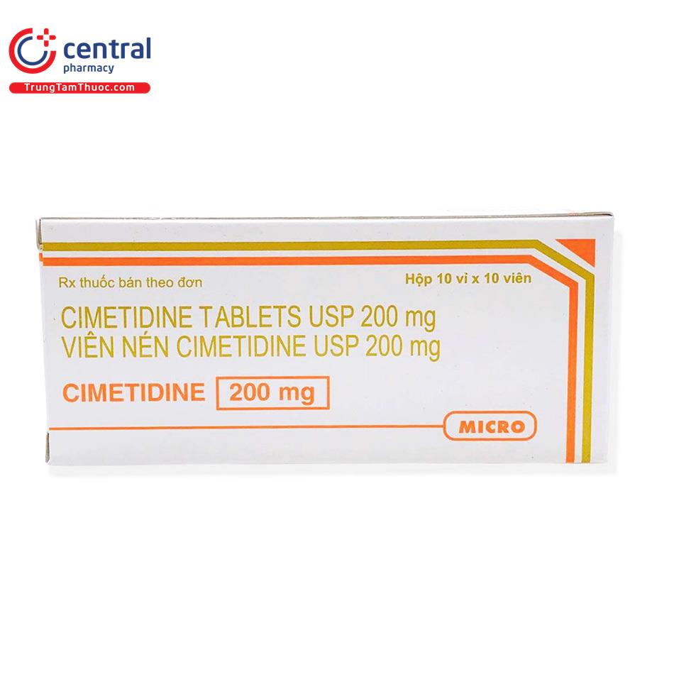 Thuốc Cimetidine 200mg Micro Labs điều trị viêm loét đường tiêu hóa