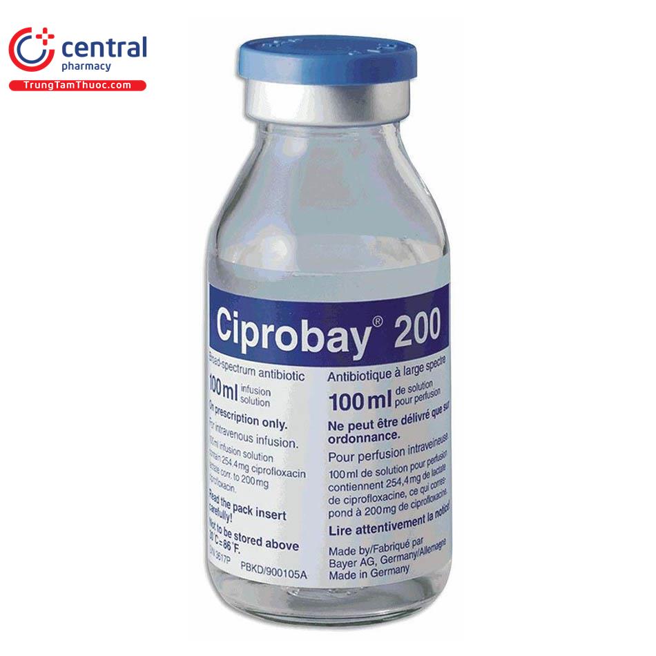 Thuốc Ciprobay 200mg/100ml - thuốc điều trị nhiễm khuẩn