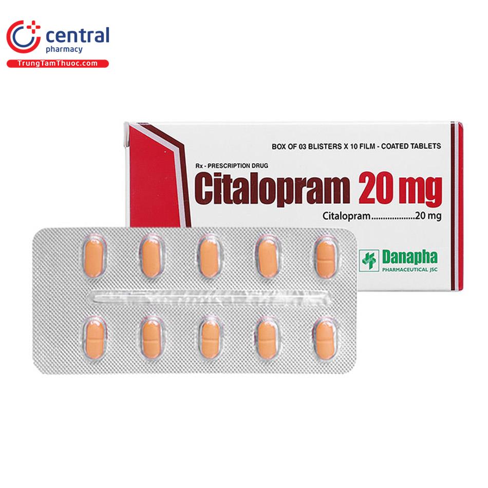 [CHÍNH HÃNG] Citalopram 10mg Danapha - Thuốc điều trị trầm cảm