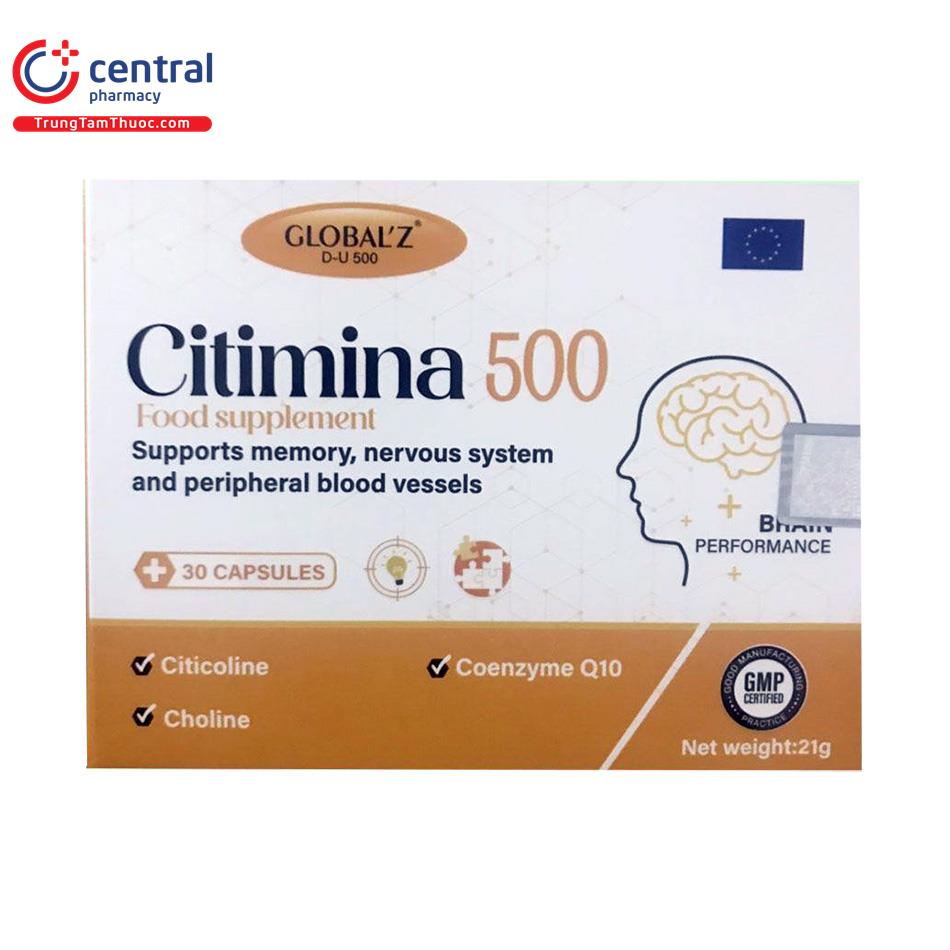[CHÍNH HÃNG] Thuốc Citimina 500 - Bổ não, bổ thần kinh