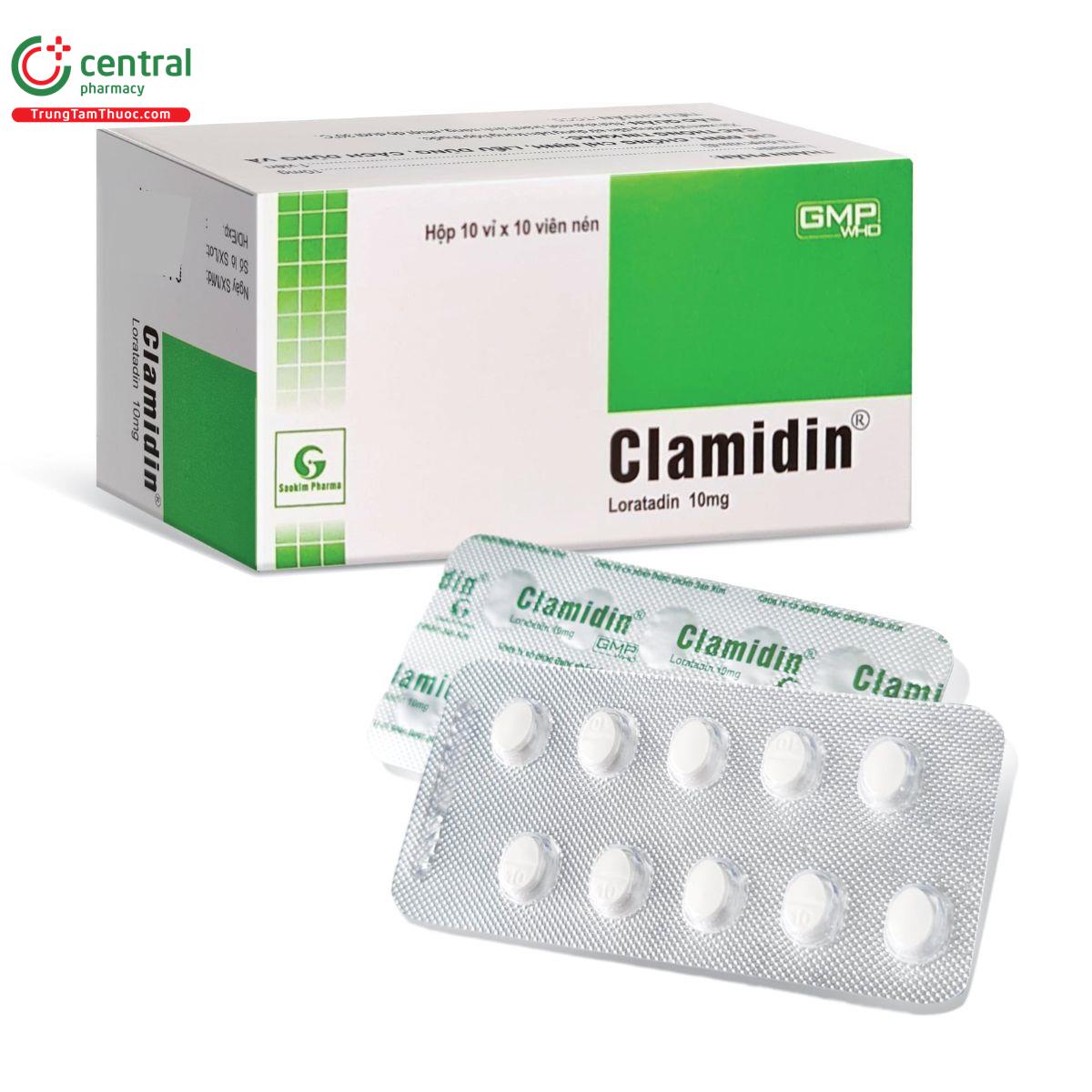 Thuốc Clamidin 10mg giảm triệu chứng viêm mũi dị ứng, mày đay mạn tính