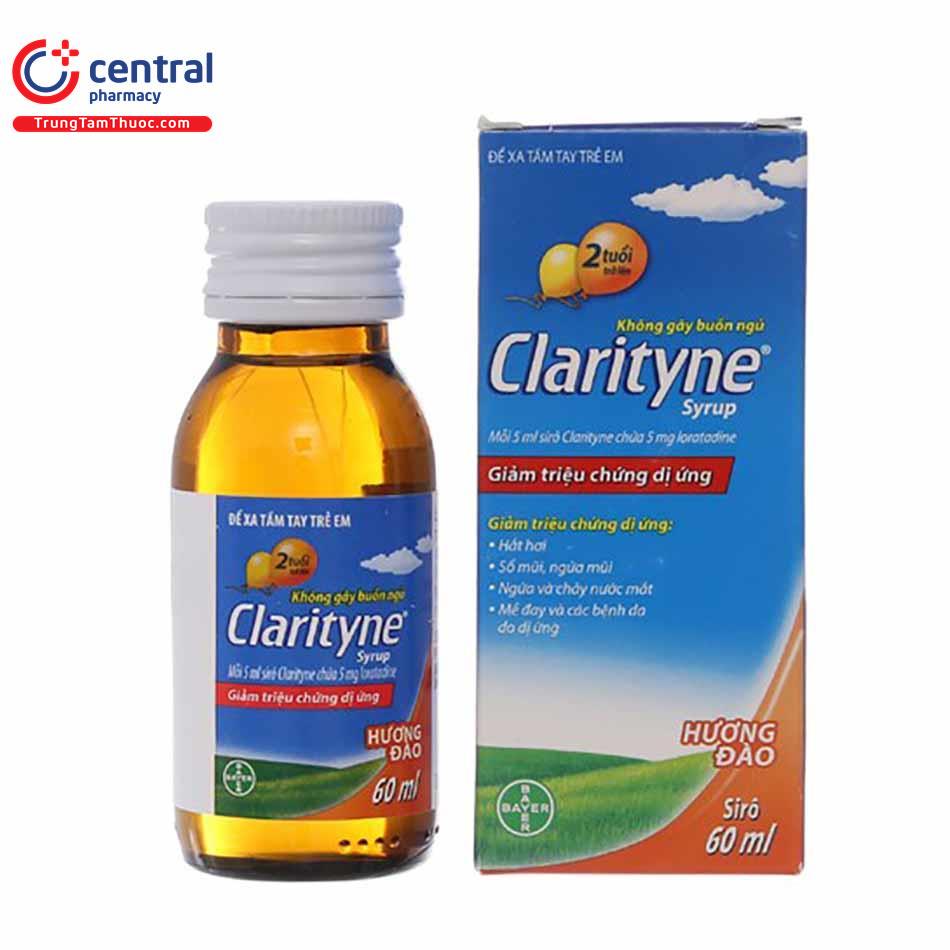 Thuốc Clarityne Syrup Hương Đào chai 60ml: Chỉ định và liều dùng