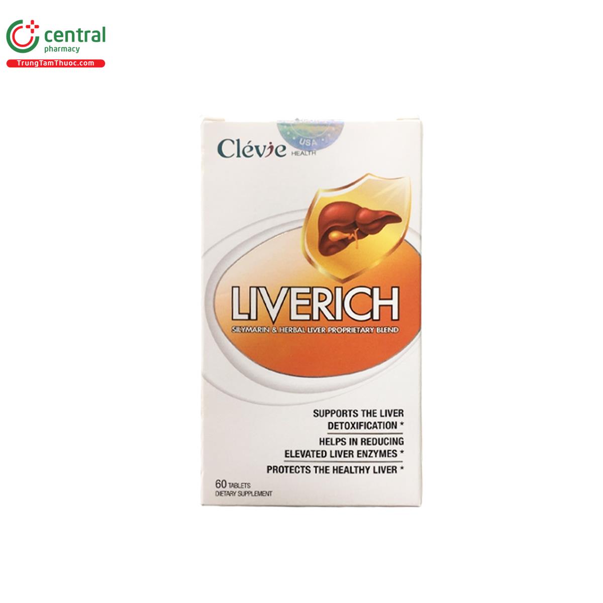 Thuốc Clevie Health Liverich - Hỗ trợ giải độc cho gan và hạ men gan