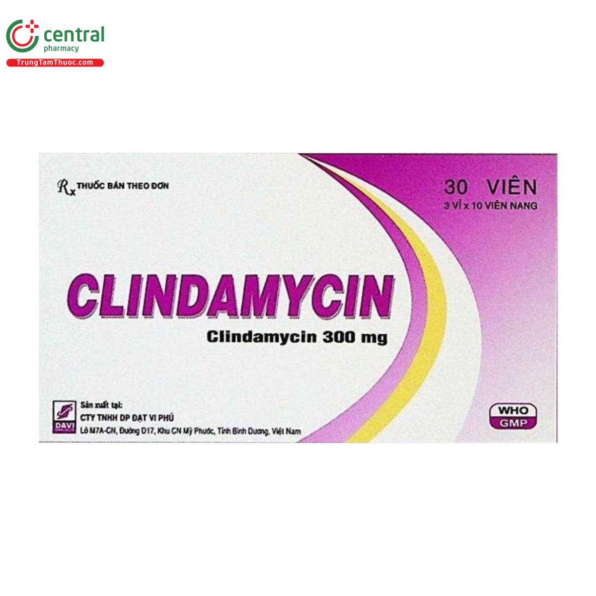 Thuốc Clindamycin 300mg Davipharm - Kháng sinh điều trị nhiễm khuẩn
