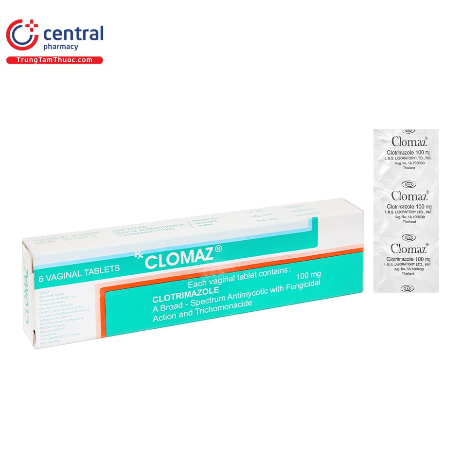[CHÍNH HÃNG] Thuốc đặt Clomaz 100mg điều trị viêm nhiễm âm đạo