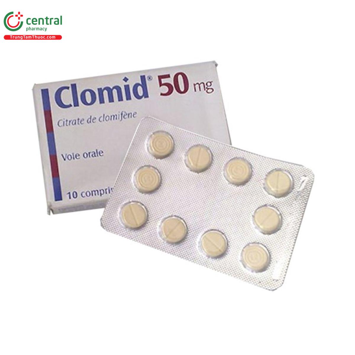 Thuốc Clomid 50mg kích thích quá trình rụng trứng, điều trị vô sinh