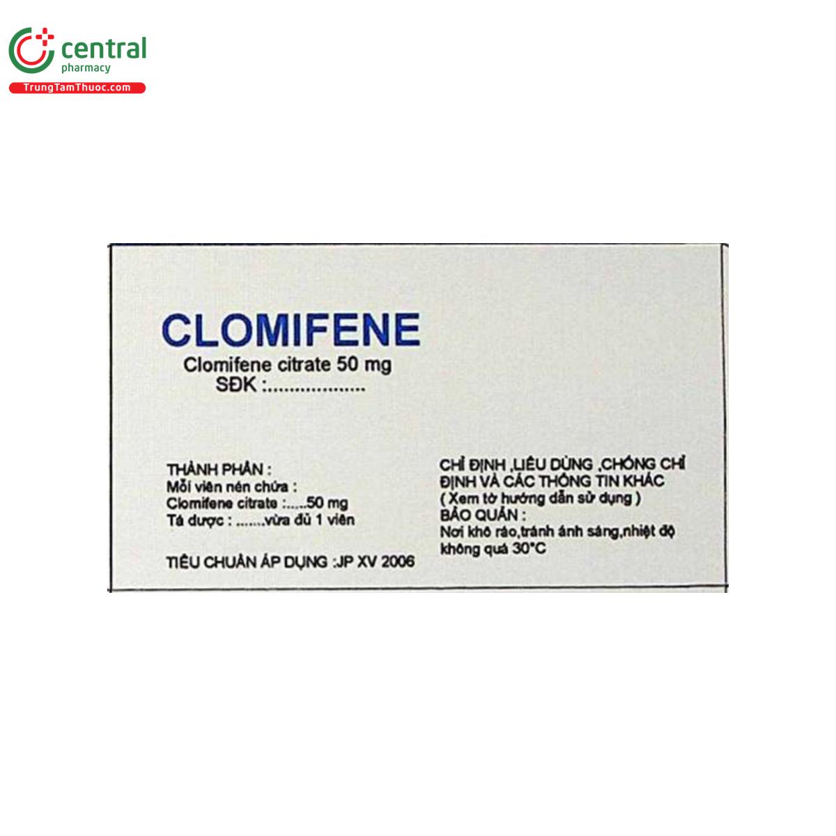 Thuốc Clomifene 50mg BadinhPharma - Điều trị tình trạng vô sinh
