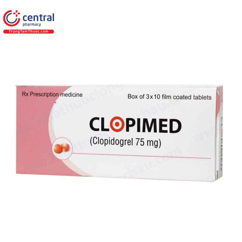 [CHÍNH HÃNG] Thuốc Clopimed 75mg dự phòng nhồi máu cơ tim
