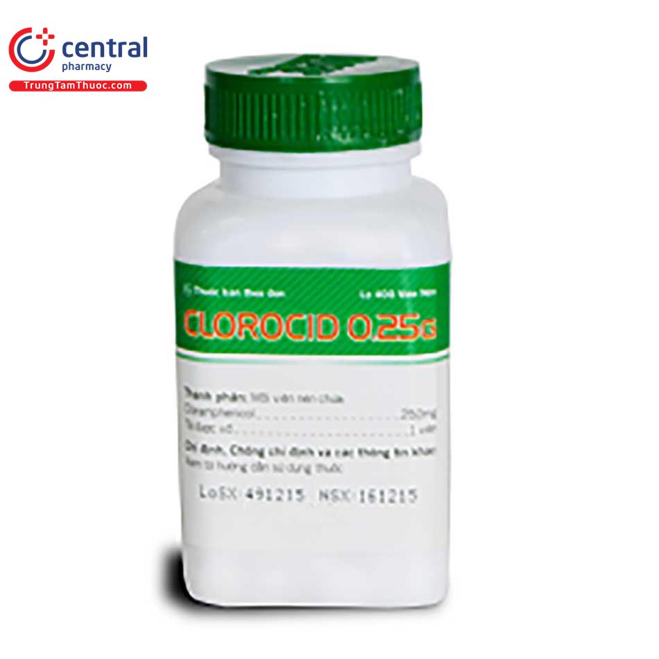 [CHÍNH HÃNG] Thuốc Clorocid 0.25g Hataphar: tác dụng, chỉ định