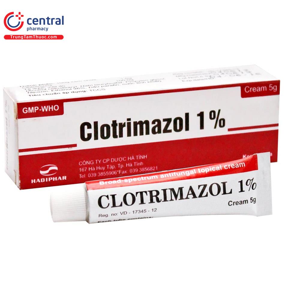 [CHÍNH HÃNG] Thuốc Clotrimazol 1% Hadiphar điều trị nấm Candida