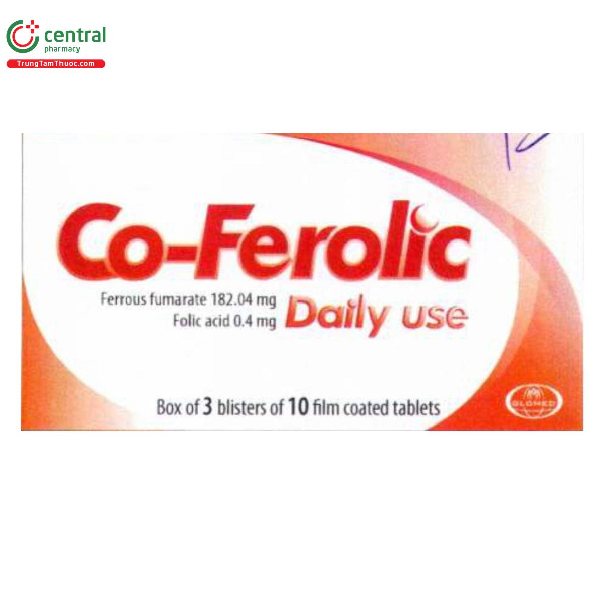 Thuốc Co-Ferolic Daily Use điều trị thiếu máu do thiếu sắt cho bà bầu