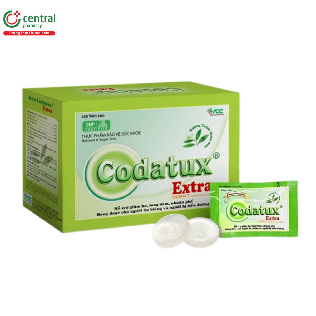 Kẹo ngậm Codatux Extra hỗ trợ bổ phế, giảm ho và long đờm