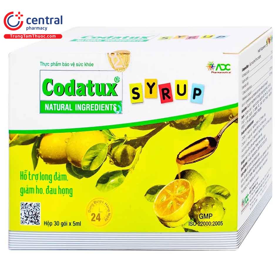 [CHÍNH HÃNG] Thuốc Codatux Syrup 5ml giảm ho khàn, ho có đờm