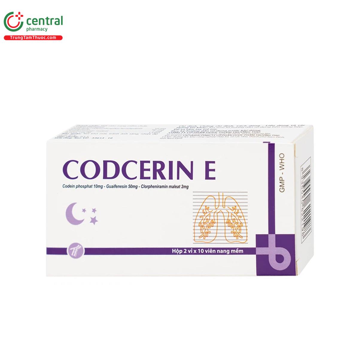 Thuốc Codcerin-E - điều trị ho khan và kích ứng do viêm phế quản