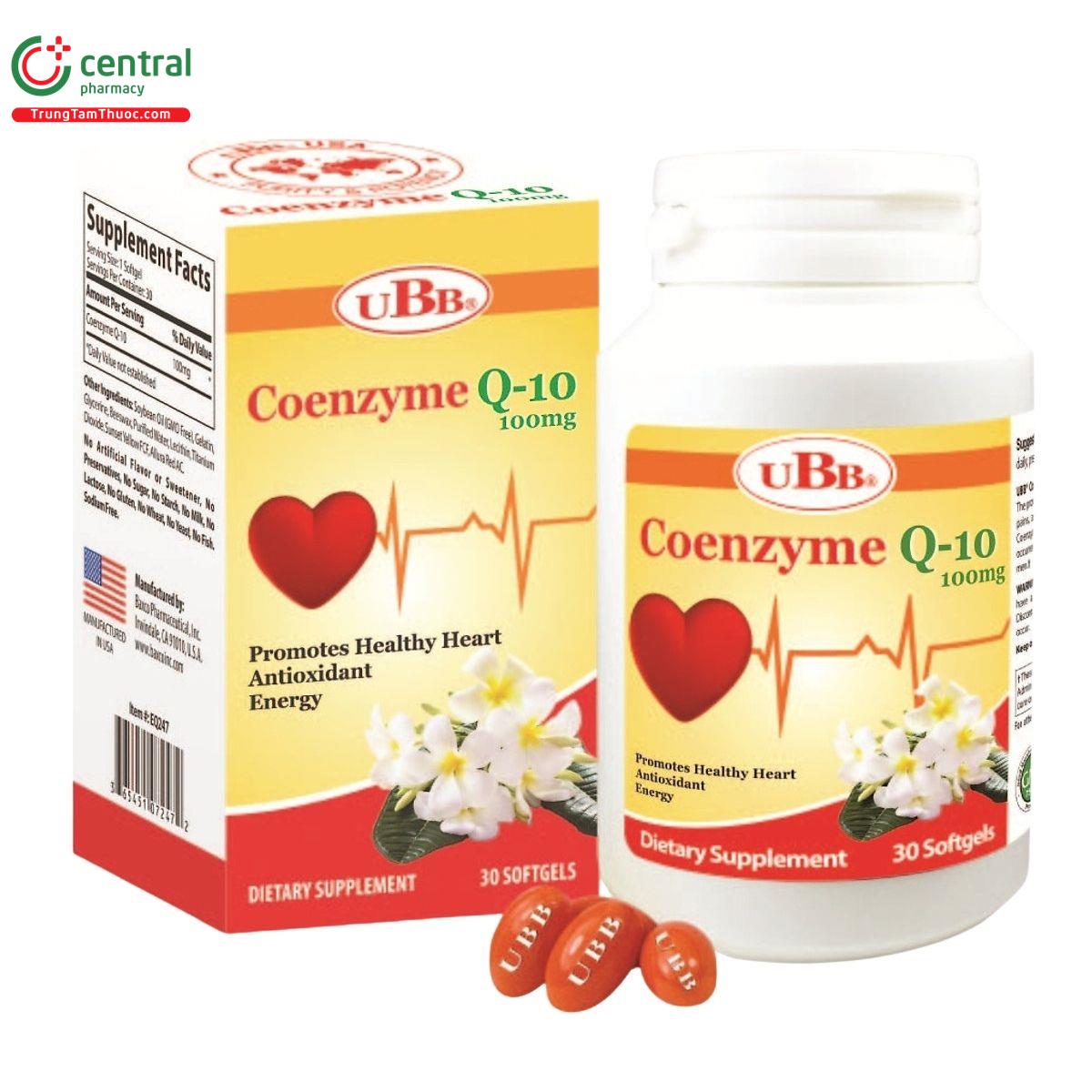 Thuốc Coenzyme Q10 100mg UBB hỗ trợ sức khỏe tim mạch, chống oxy hóa