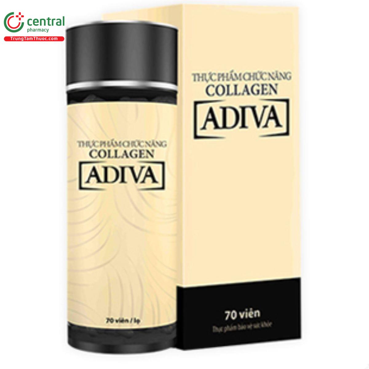 Thuốc Collagen Adiva (Hộp 70 viên) - Ngăn ngừa lão hóa, giúp đẹp da