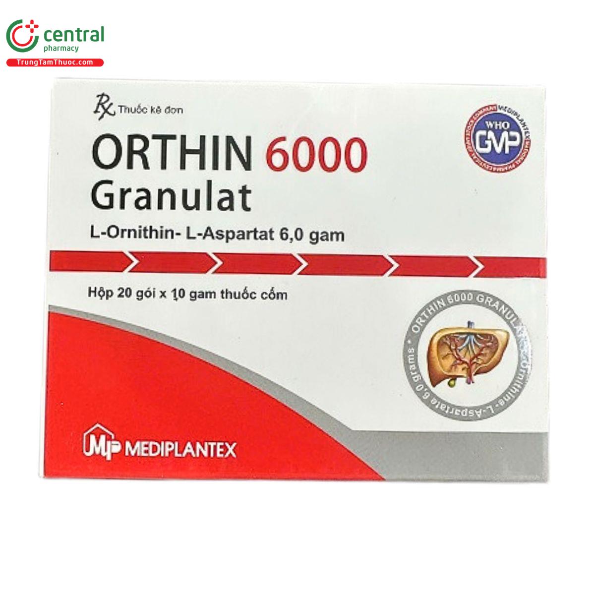 Thuốc Orthin 6000 Granulat điều trị tăng amoniac do các bệnh về gan