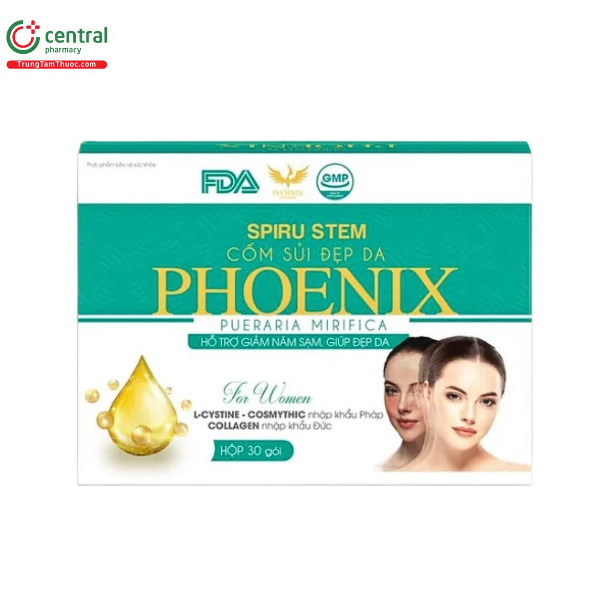Cốm Sủi Đẹp Da Phoenix hỗ trợ sáng da, làm đẹp và giảm lão hóa da