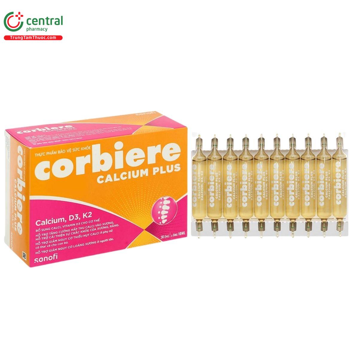 Thuốc Corbiere Calcium Plus bổ sung calci và vitamin D3 cho cơ thể