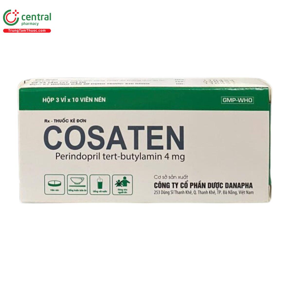 Thuốc Cosaten 4 - Kiểm soát huyết áp, điều trị suy tim sung huyết