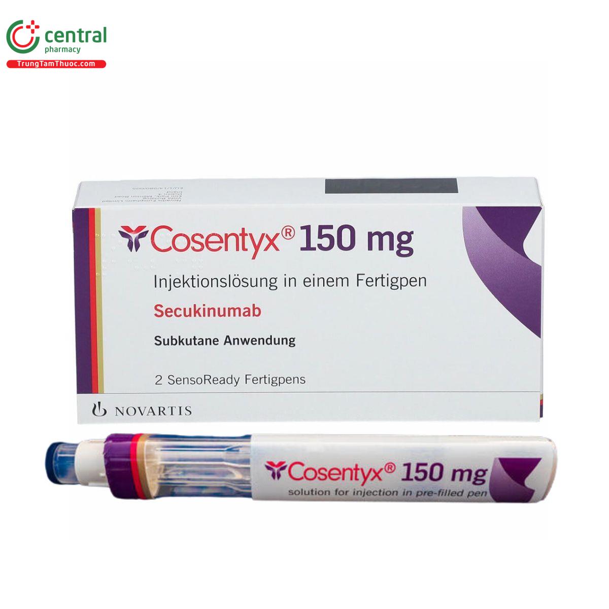 Thuốc Cosentyx 150mg điều trị bện vảy nến, viêm cột sống dinh khớp