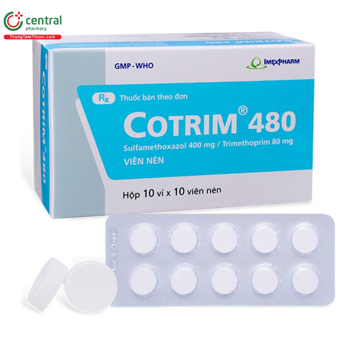 Thuốc Cotrim 480 - Kháng sinh phối hợp có tác dụng diệt khuẩn mạnh
