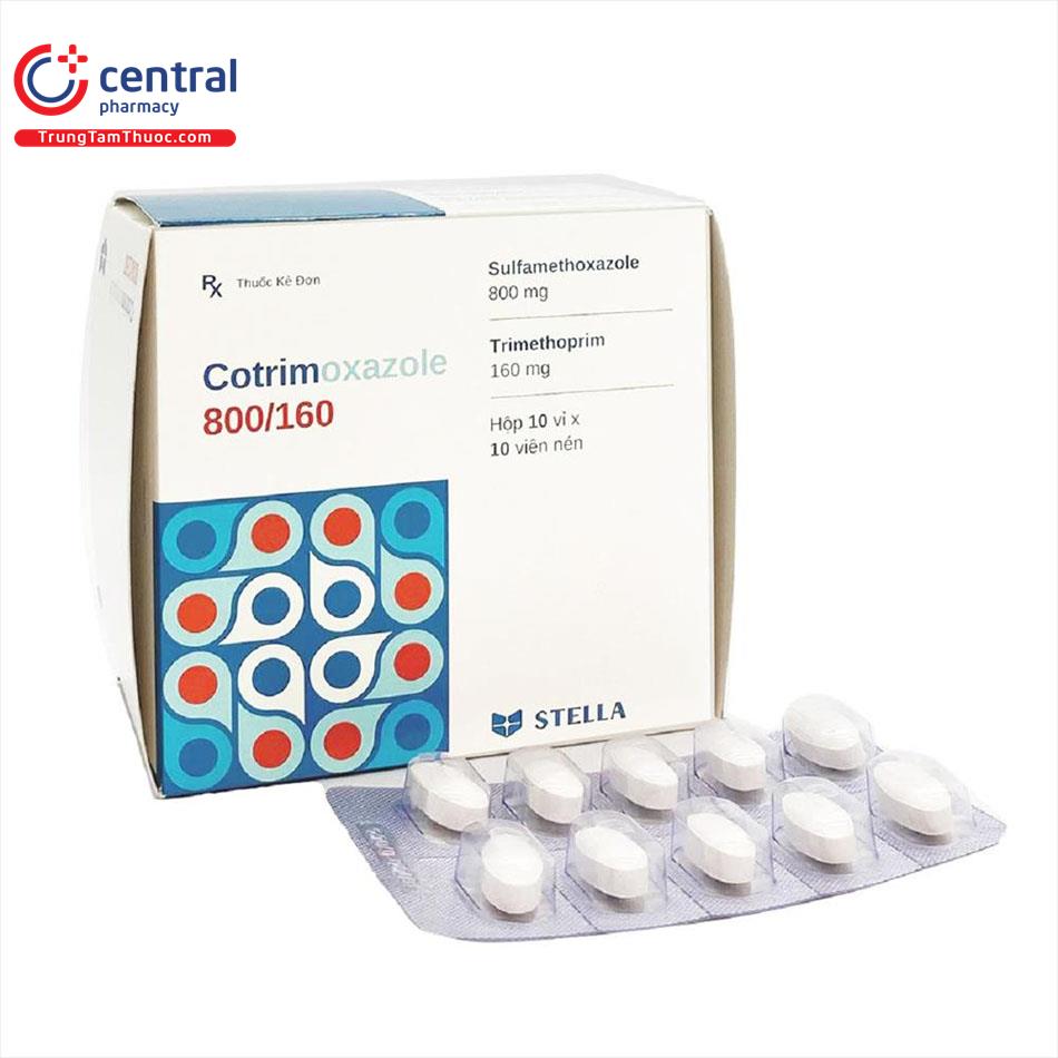 [CHÍNH HÃNG] Thuốc Cotrimoxazole 800/160 điều trị viêm tai giữa