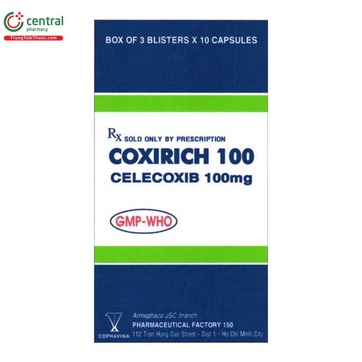 Thuốc Coxirich 100 điều trị triệu chứng thoái hóa, viêm trên xương khớp