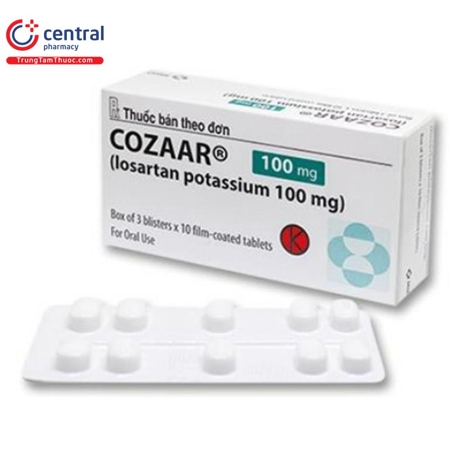 Thuốc Cozaar 100mg- thuốc điều trị bệnh tăng huyết áp