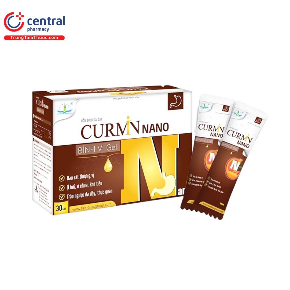 [CHÍNH HÃNG] Curmin Nano Bình Vị Gel (Hộp 30v) giảm đau rát dạ dày
