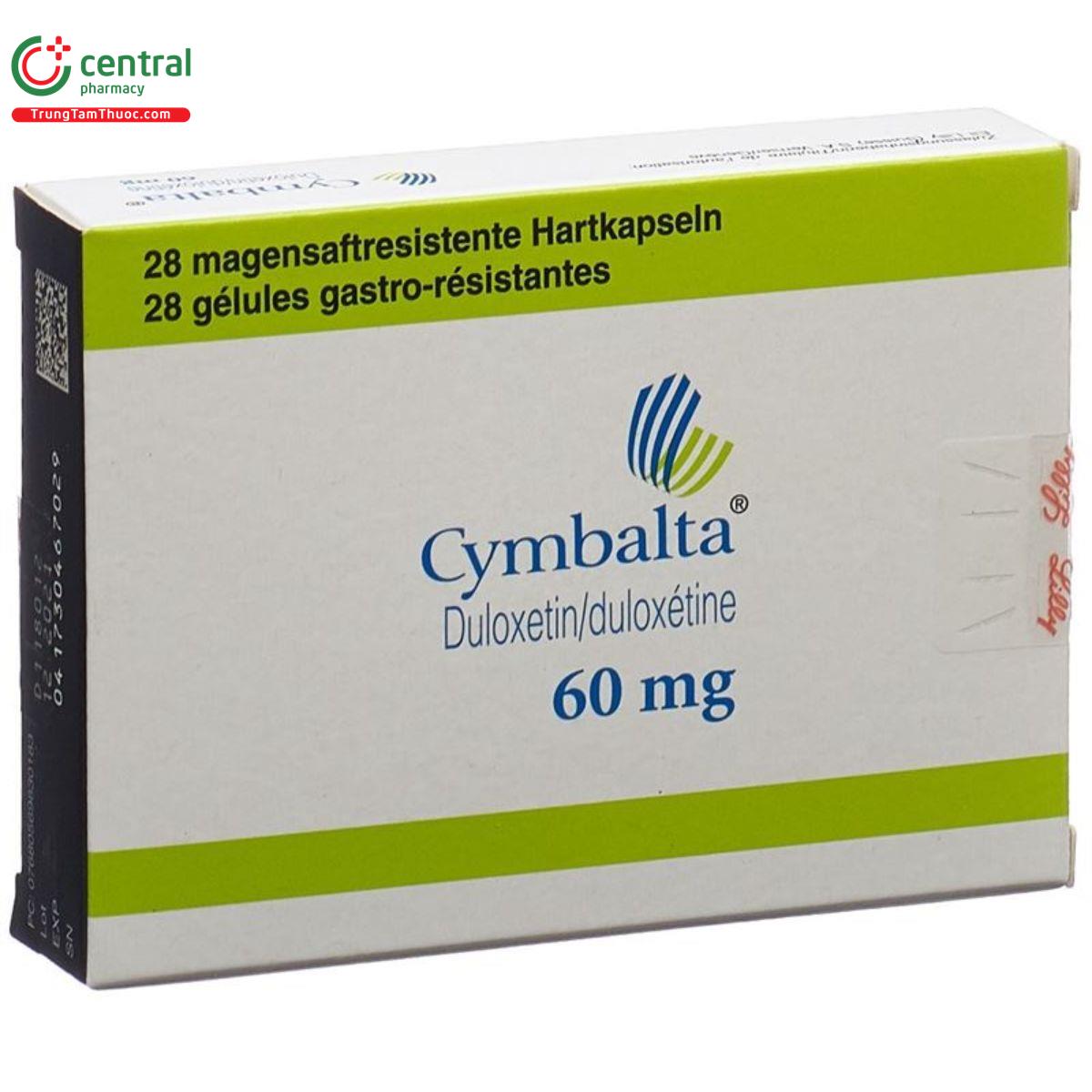 Thuốc Cymbalta 60mg - Điều trị trầm cảm nặng, rối loạn lo âu lan tỏa