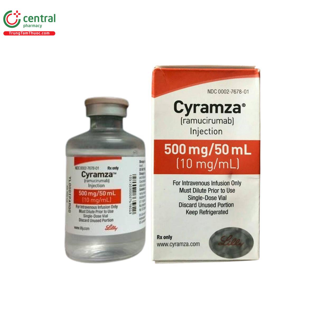 Thuốc Cyramza 500mg/50ml - Điều trị ung thư dạ dày, đại trực tràng