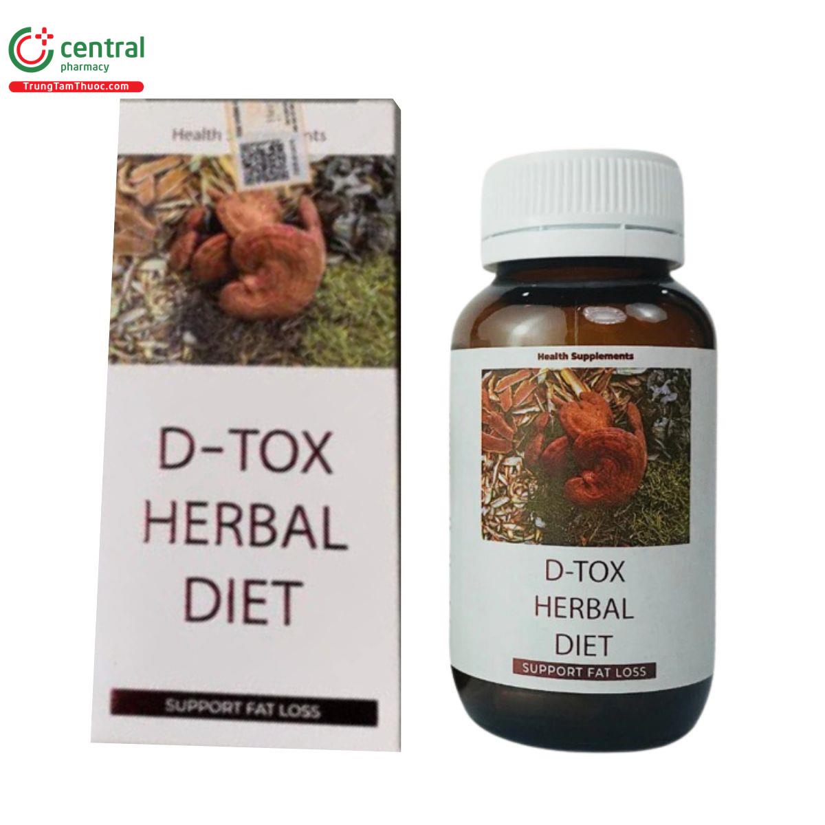 Thuốc D-tox Herbal Diet hỗ trợ chuyển hóa chất béo, cải thiện mỡ máu