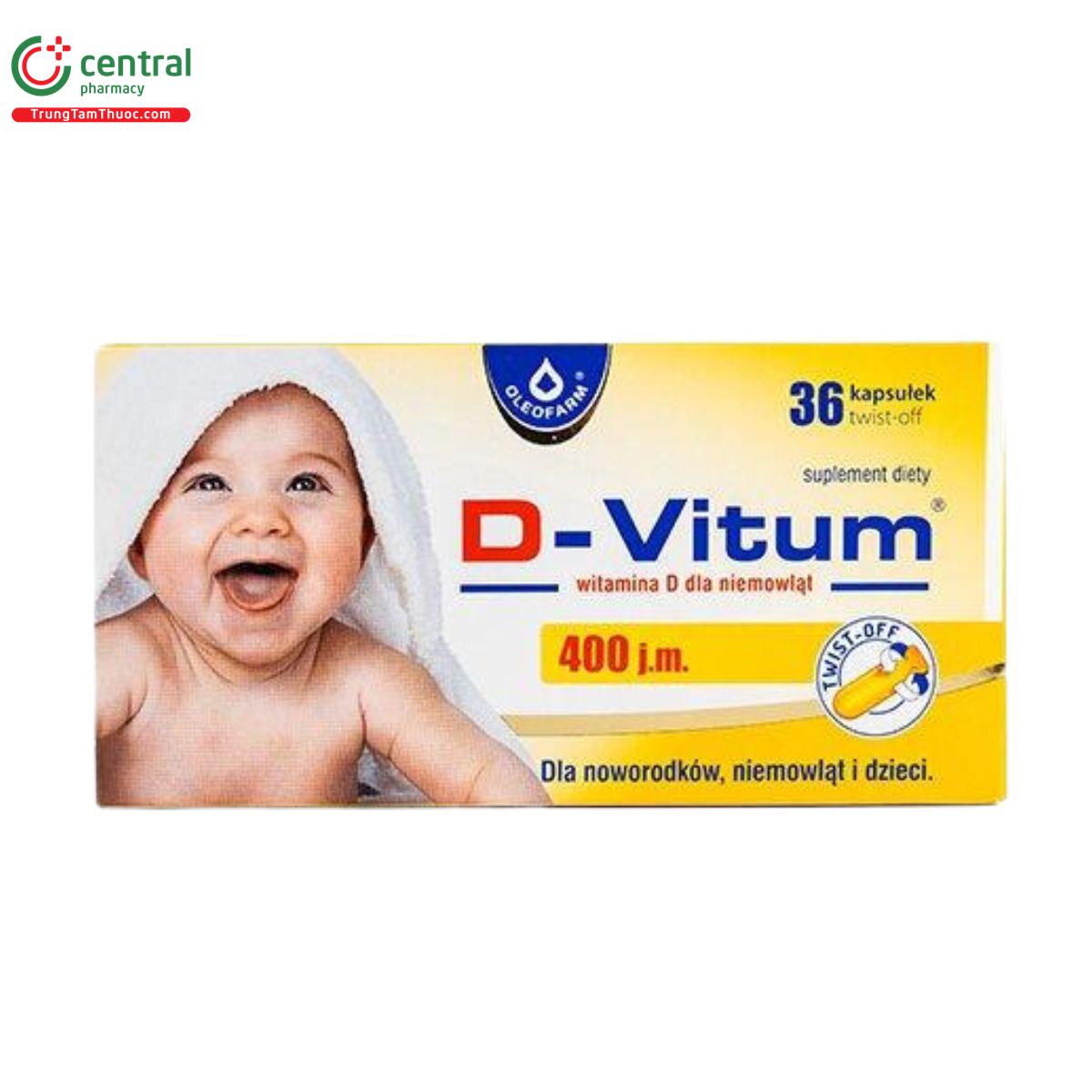 D-Vitum Vitamin D3 400IU hỗ trợ tăng chiều cao, chắc khỏe xương