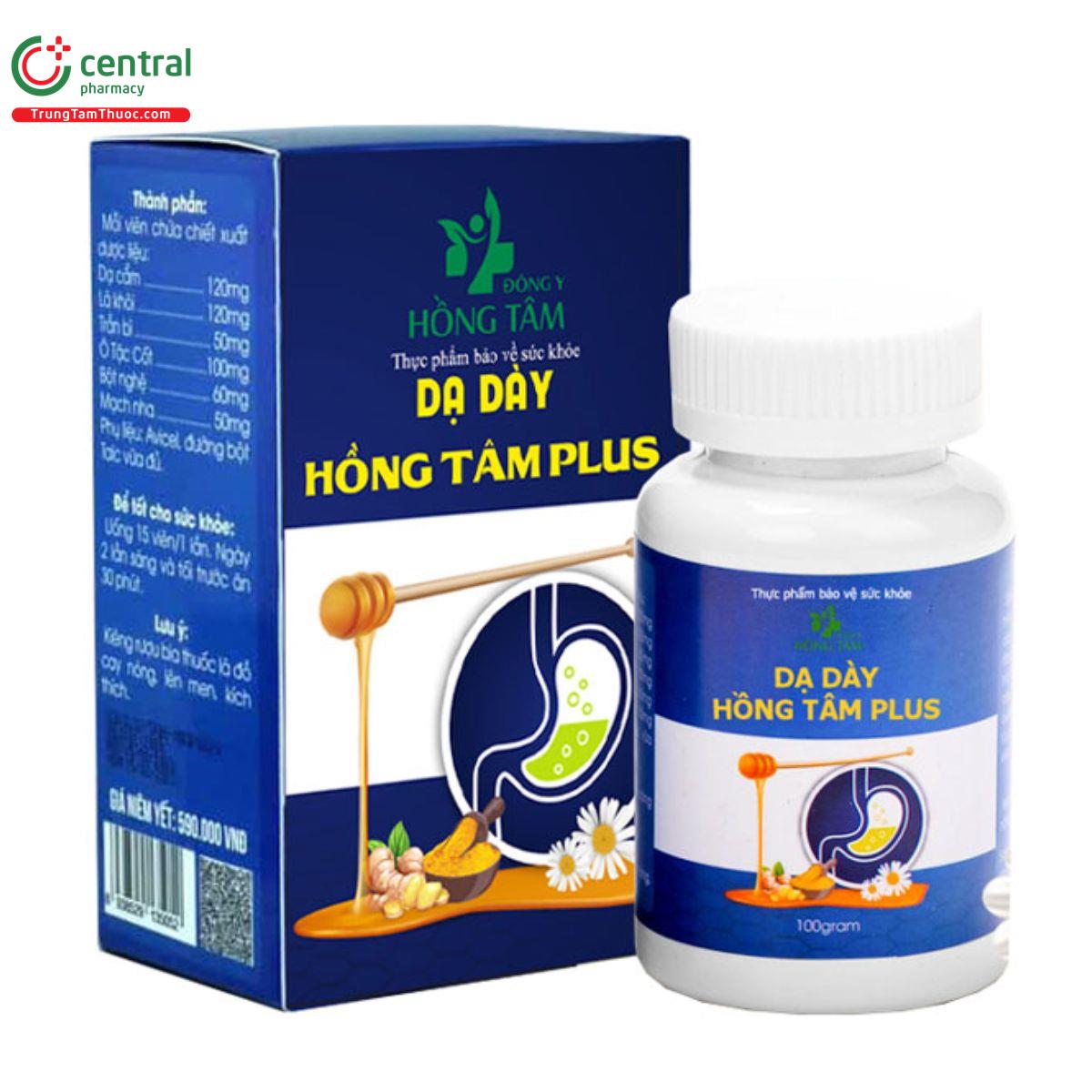 Thuốc Dạ Dày Hồng Tâm Plus hỗ trợ chức năng tiêu hóa, bảo vệ dạ dày