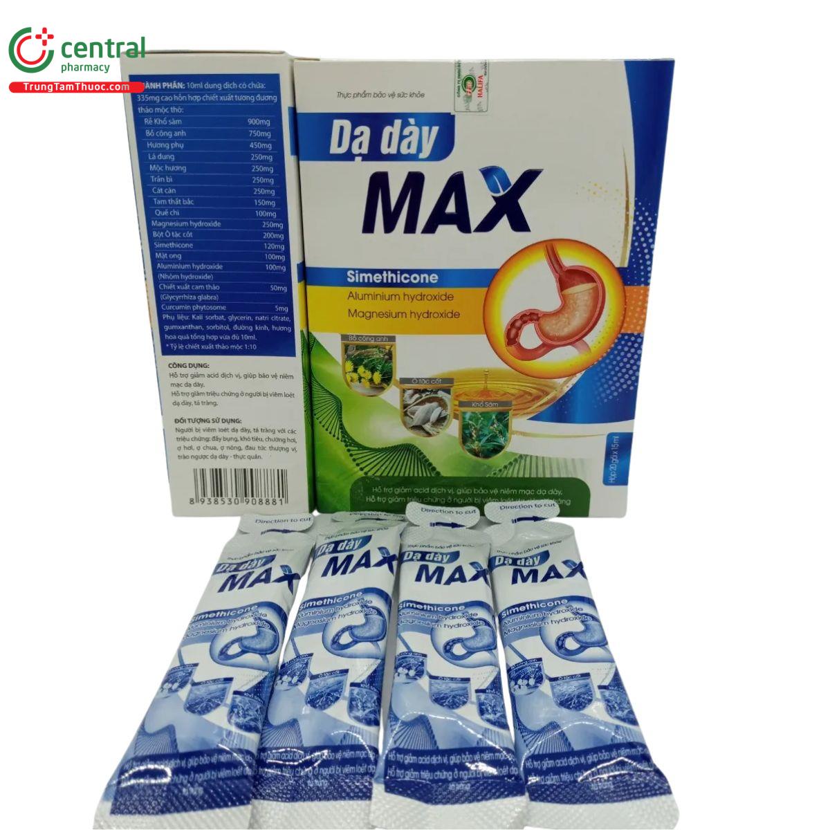 Thuốc Dạ Dày Max - Giúp trung hòa lượng acid dịch vị, bảo vệ dạ dày