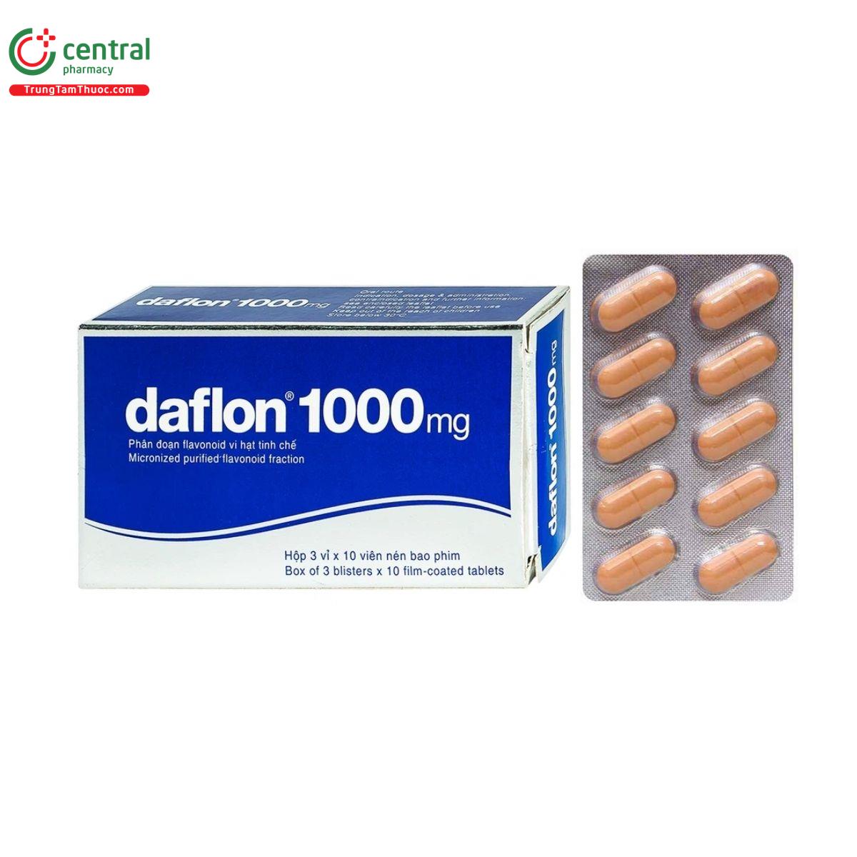 Thuốc Daflon 1000mg điều trị triệu chứng của bệnh trĩ cấp
