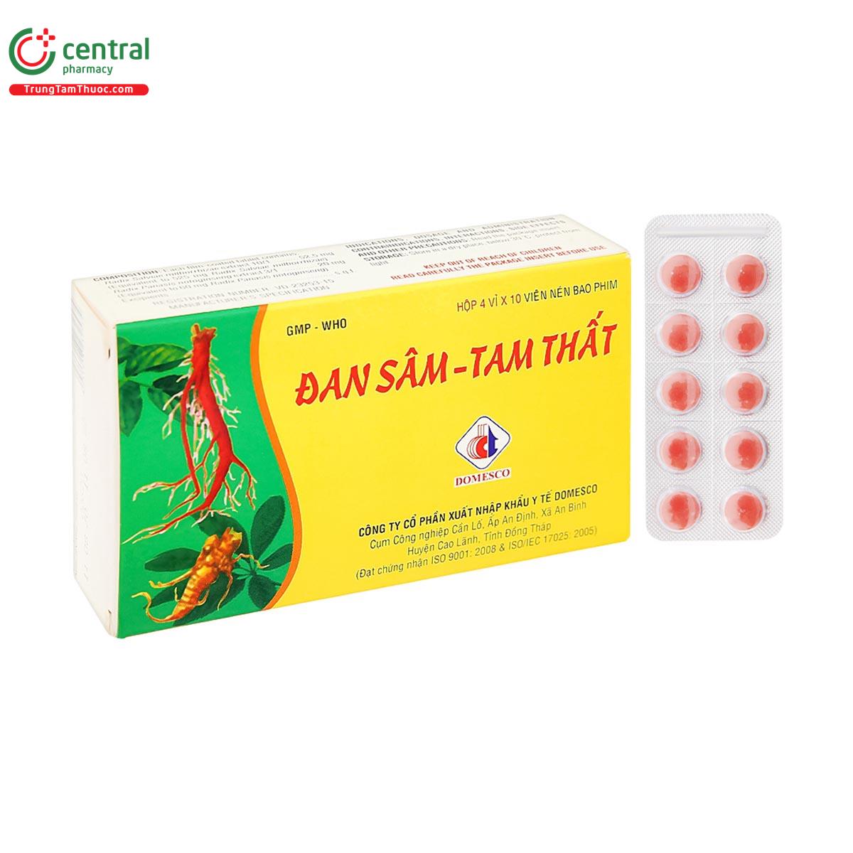 Thuốc Đan sâm - Tam Thất Domesco phòng ngừa và điều trị đau thắt ngực