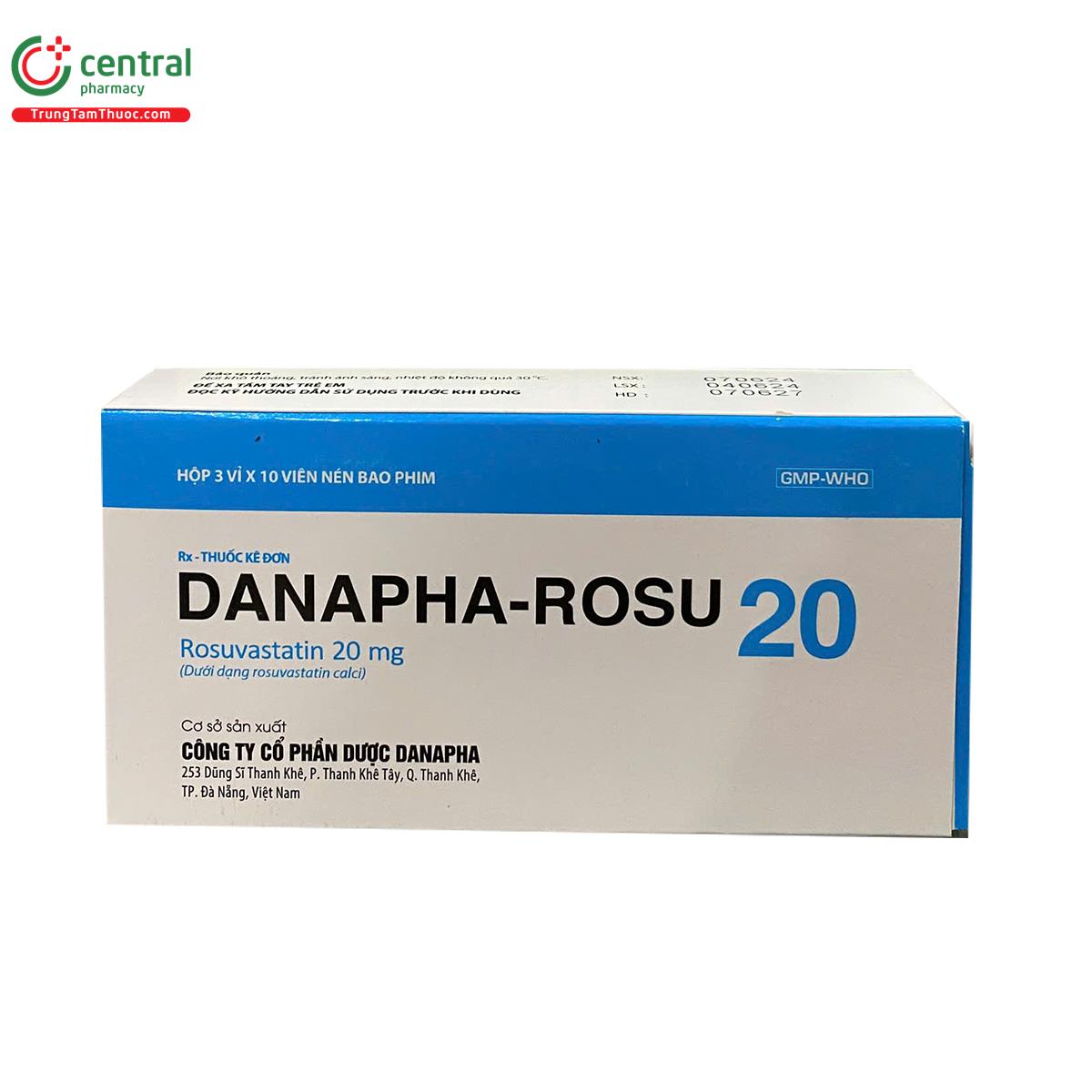 Thuốc Danapha-Rosu 20 - Điều trị tăng cholesterol máu nguyên phát