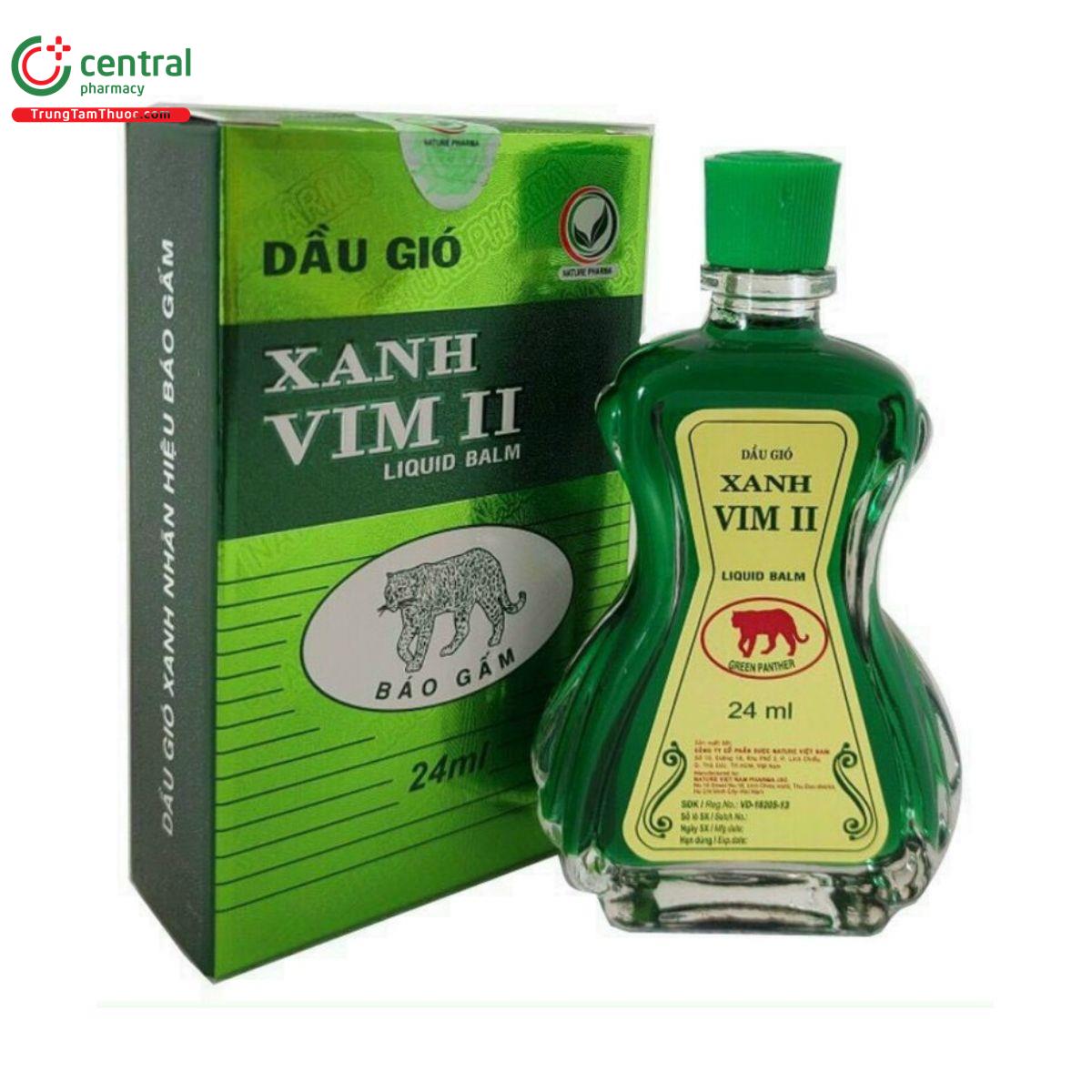 Thuốc Dầu gió Xanh Vim II giảm số mũi, ho, hắt hơi, cảm lạnh, ói mửa