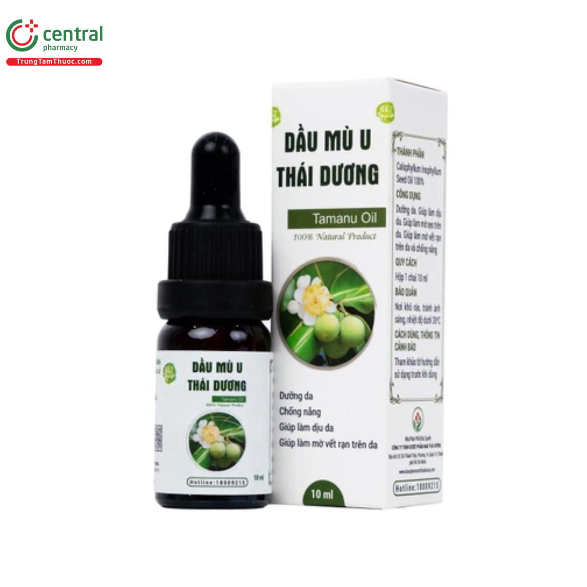 Dầu Mù U Thái Dương Đất Việt 10ml giúp trị bỏng, làm lành vết thương