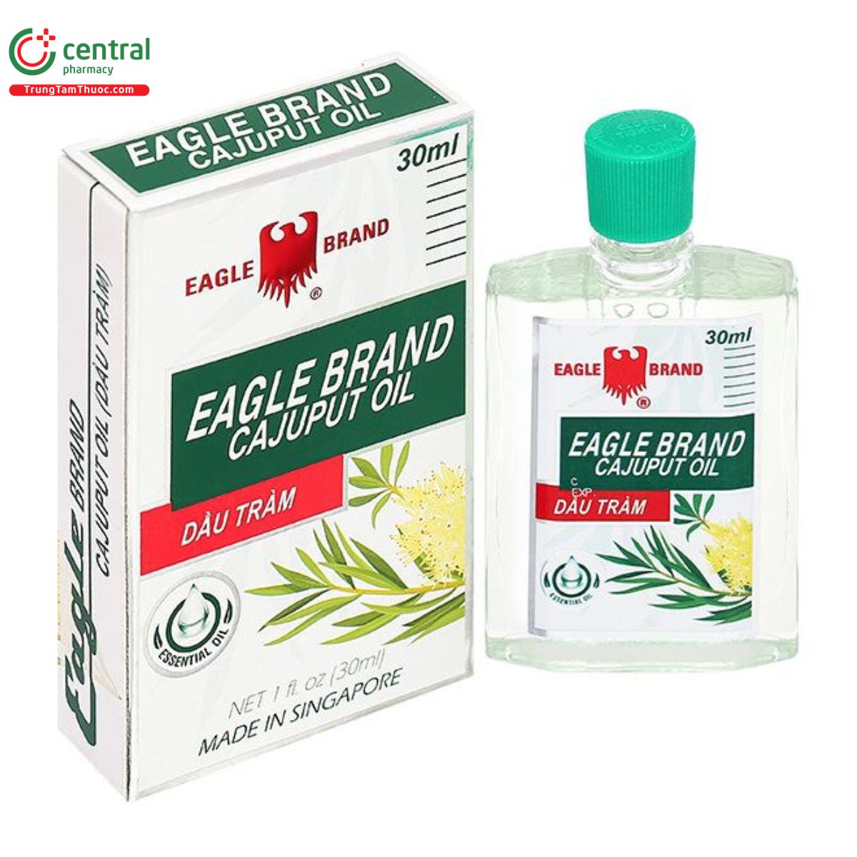 Dầu tràm Eagle Brand Cajuput Oil 30ml làm ấm cơ thể, hỗ trợ giảm cảm cúm